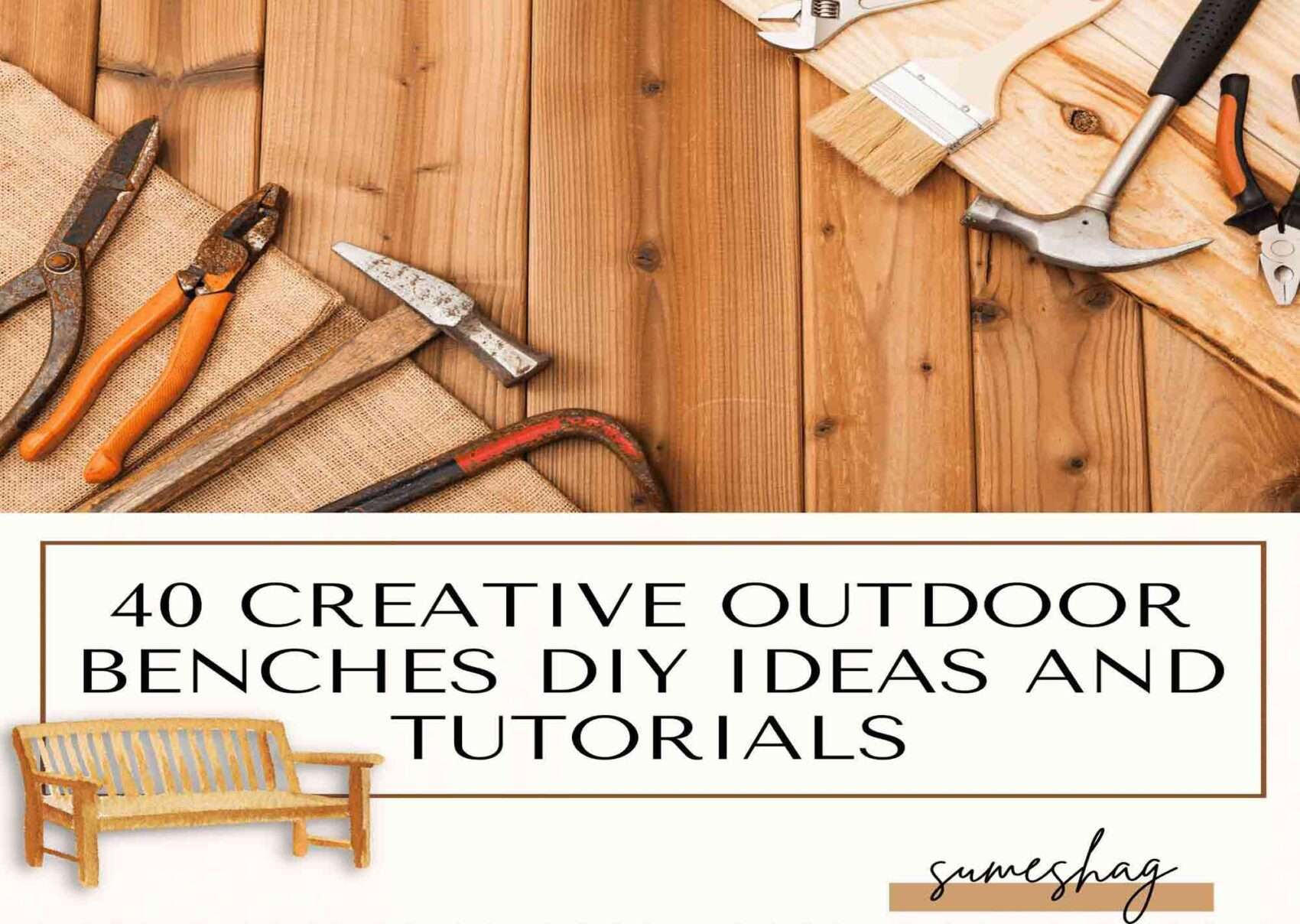 40 Creative Outdoor Benches DIY Ideas and Tutorials